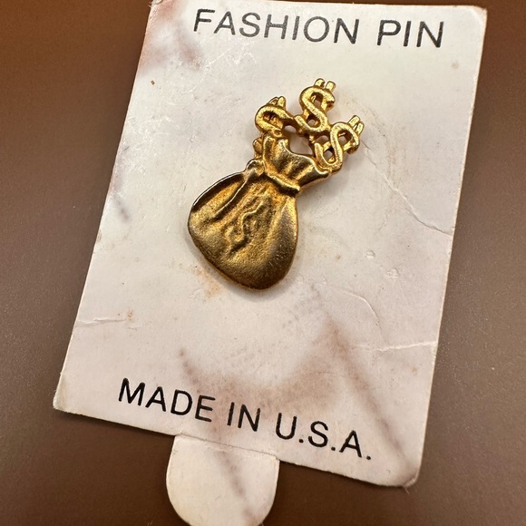 Jewelry | Vintage Money Bag Fashion Pin | Poshmark